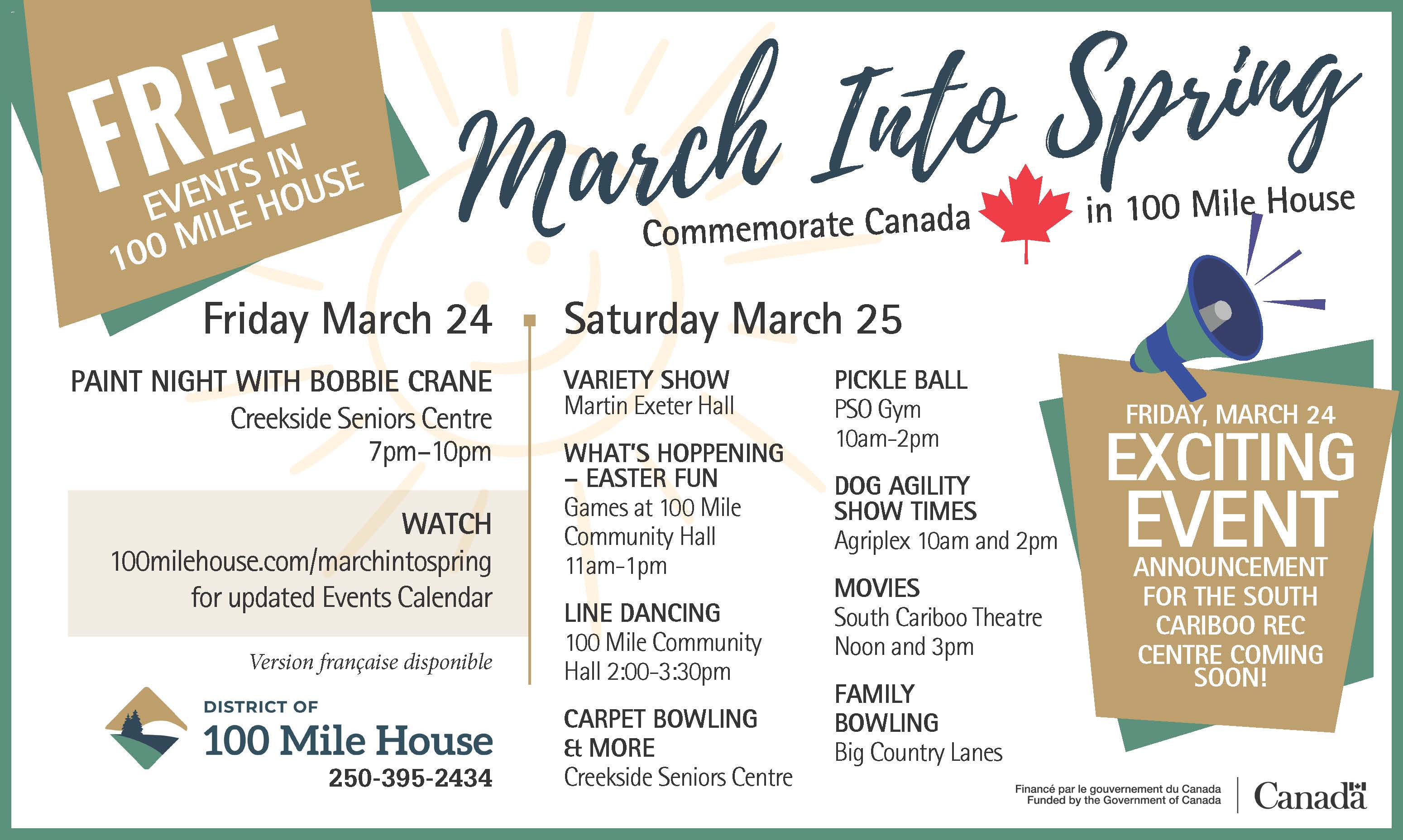 March Into Spring Event | District of 100 Mile House
